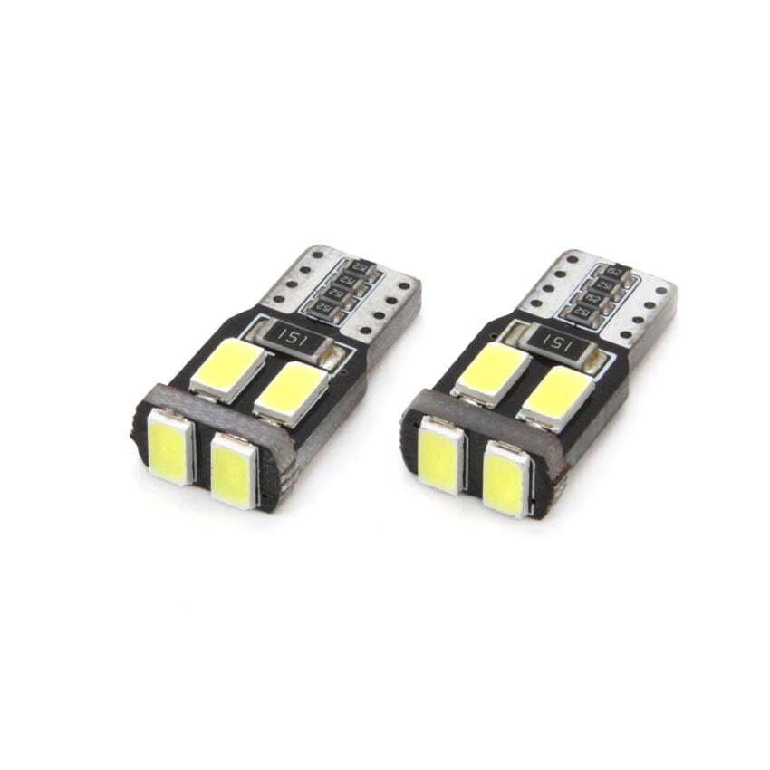 Set becuri auto cu LED CANBUS compatibil T10 W5W 6 SMD Alb 12V ...